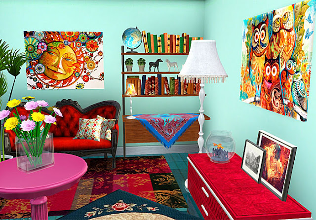 Corporation "SimsStroy": The Sims 3. Set of furniture and decor "Boho ...