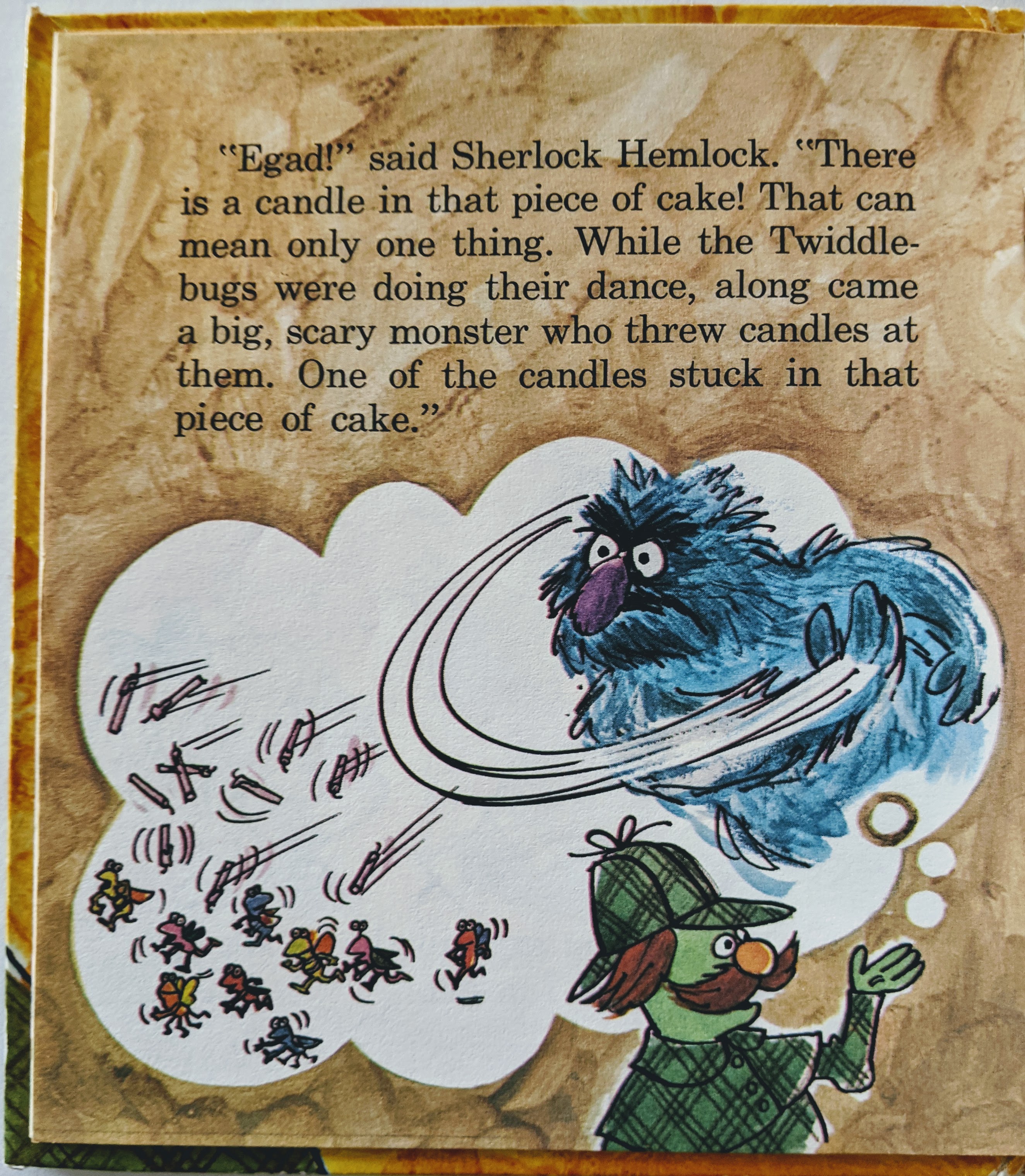 Sherlock Hemlock & Great Twiddlebug Mystery Retro Book Illustration ...