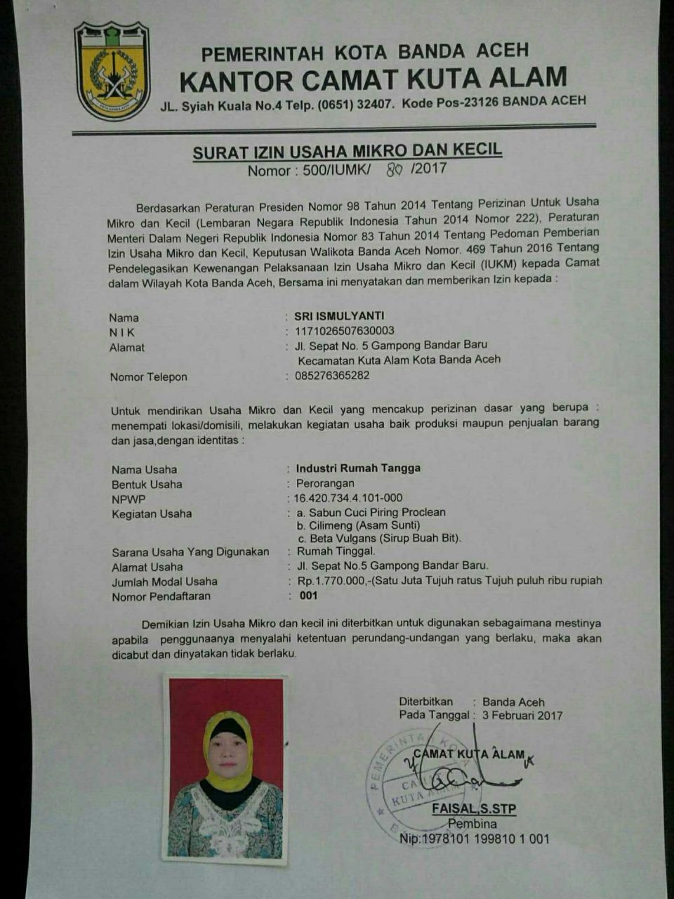 Contoh Surat Izin Usaha Mikro Dan Kecil Berbagai Contoh - Riset Contoh Surat Izin Usaha Mikro Dan Kecil Berbagai Contoh - Riset