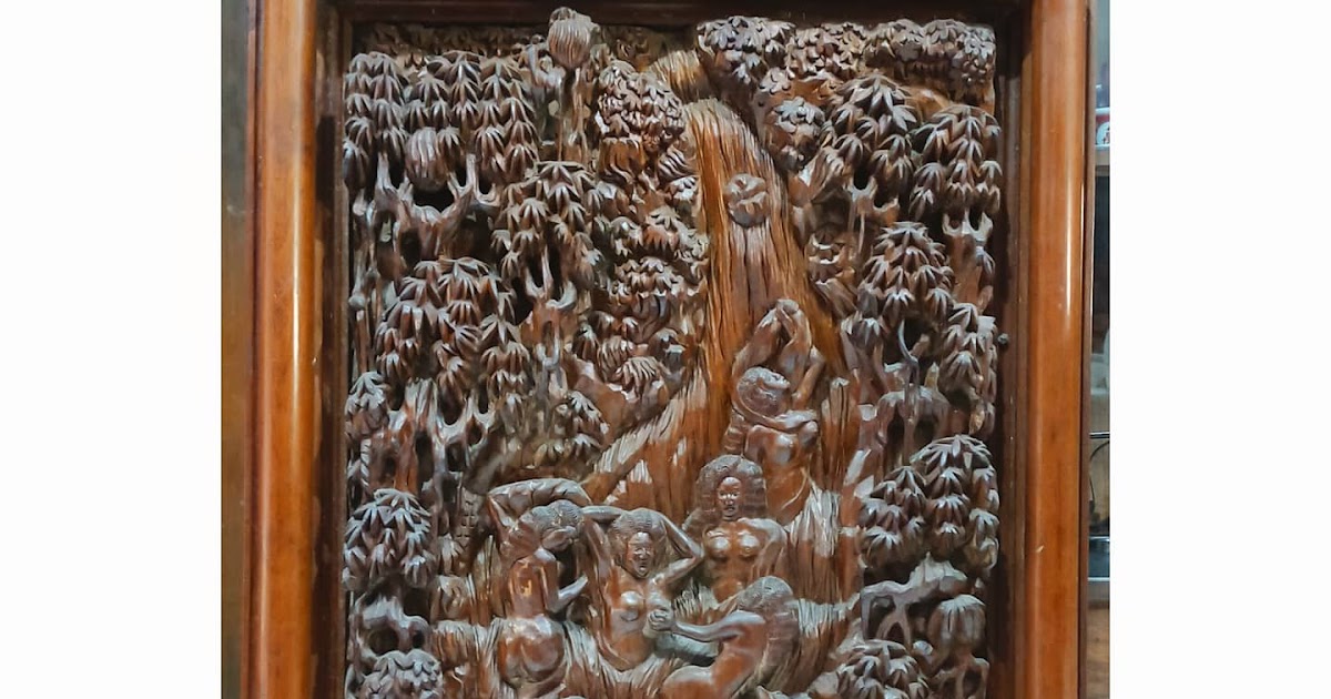 art shop abu malang: ukiran relief kayu jati 3 dimensi
