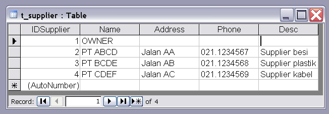 Membuat Form Supplier Dengan Menggunakan Aplikasi Microsoft Access ...