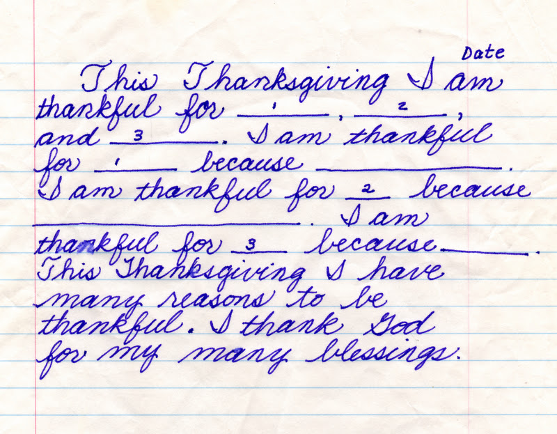 ELEMENTARY SCHOOL ENRICHMENT ACTIVITIES: WE ARE THANKFUL