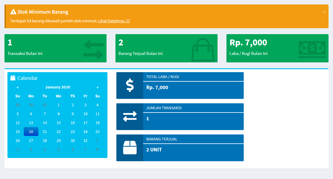 Source Code PHP Aplikasi POS Penjualan Konter dengan CI