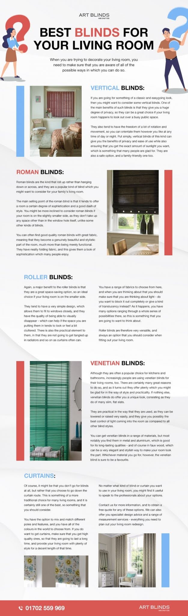 Best Blinds For Your Living Room #infographic - Visualistan