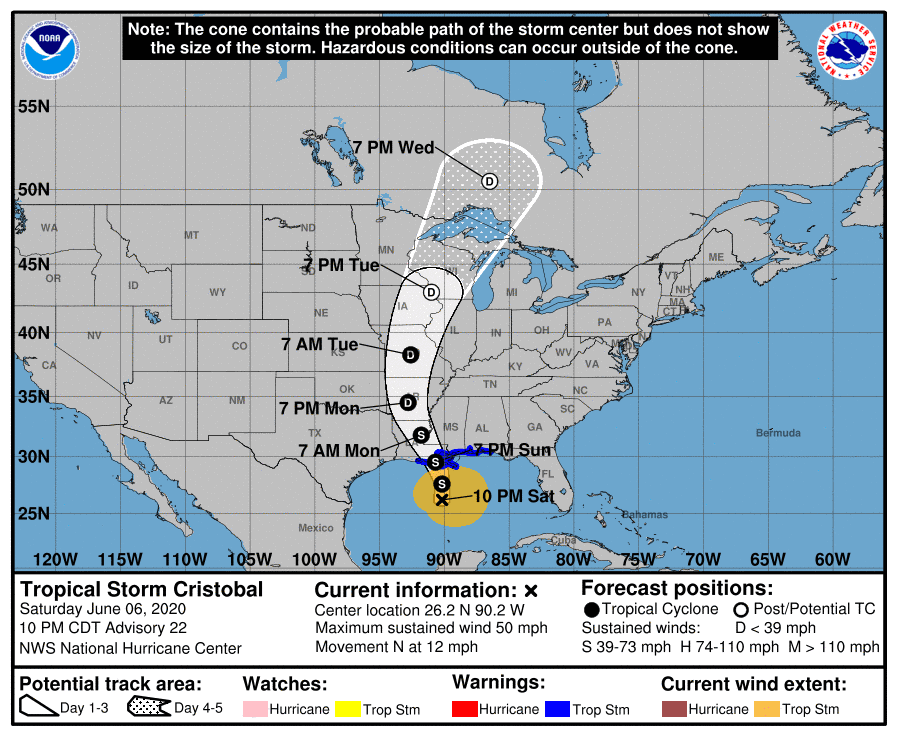 Ralph's Tropical Weather-RTW: TROPICAL STORM CRISTOBAL UPDATE 1000 PM EDT