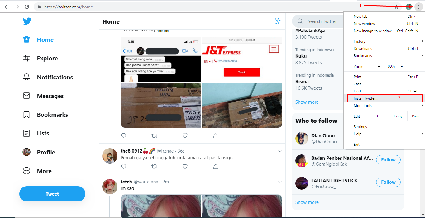 Cara Install Twitter Di Desktop - Tutorial Programming & Digital Marketing