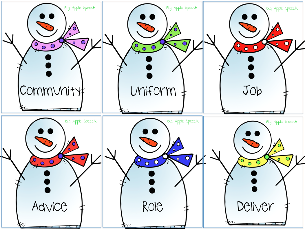 Big Apple Speech: Community Helpers with Snowmen at Work~ 50% off until ...