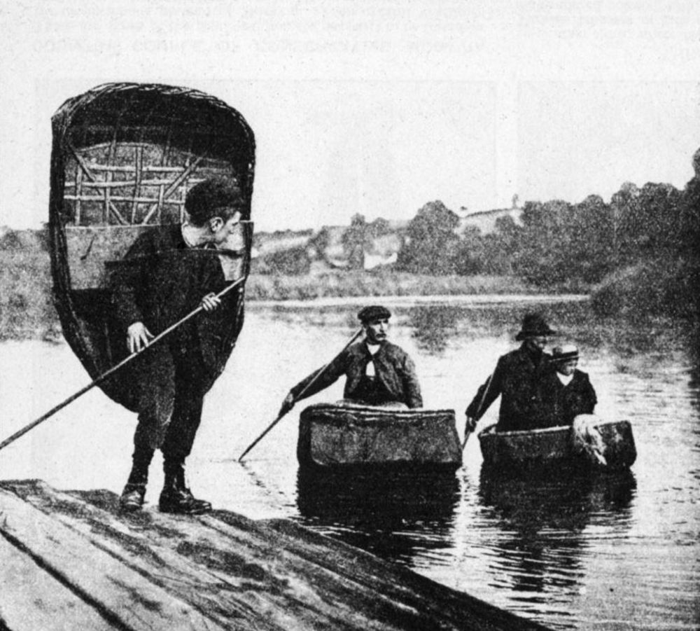 Vintage Photographs of Welsh Coracle Men With Their Catch of Fish in ...