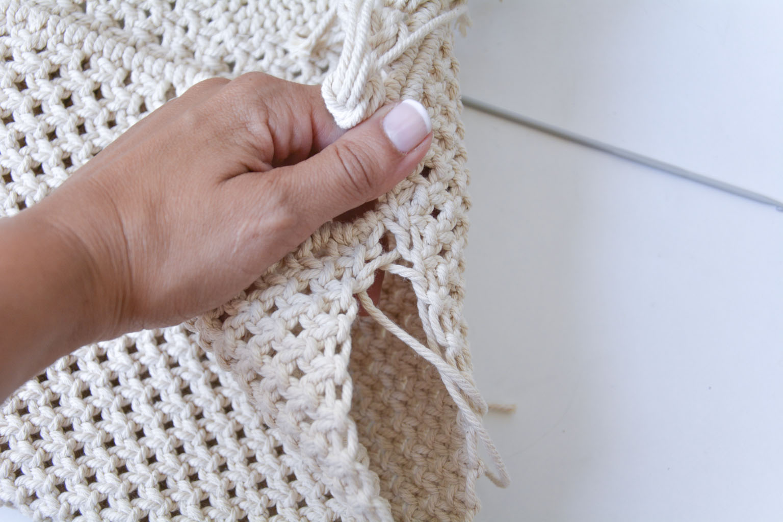 Cómo hacer un bolso de macramé paso a paso - Dibujos de Colores