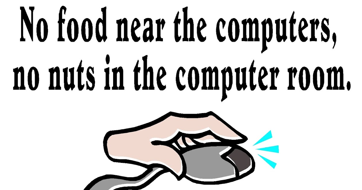 Free Posters and Signs: No Food Near The Computers