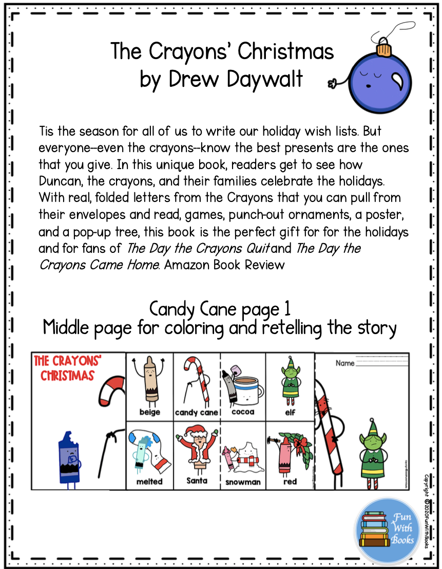 THE CRAYONS' CHRISTMAS BOOK CRAFT ~ Book Units by Lynn