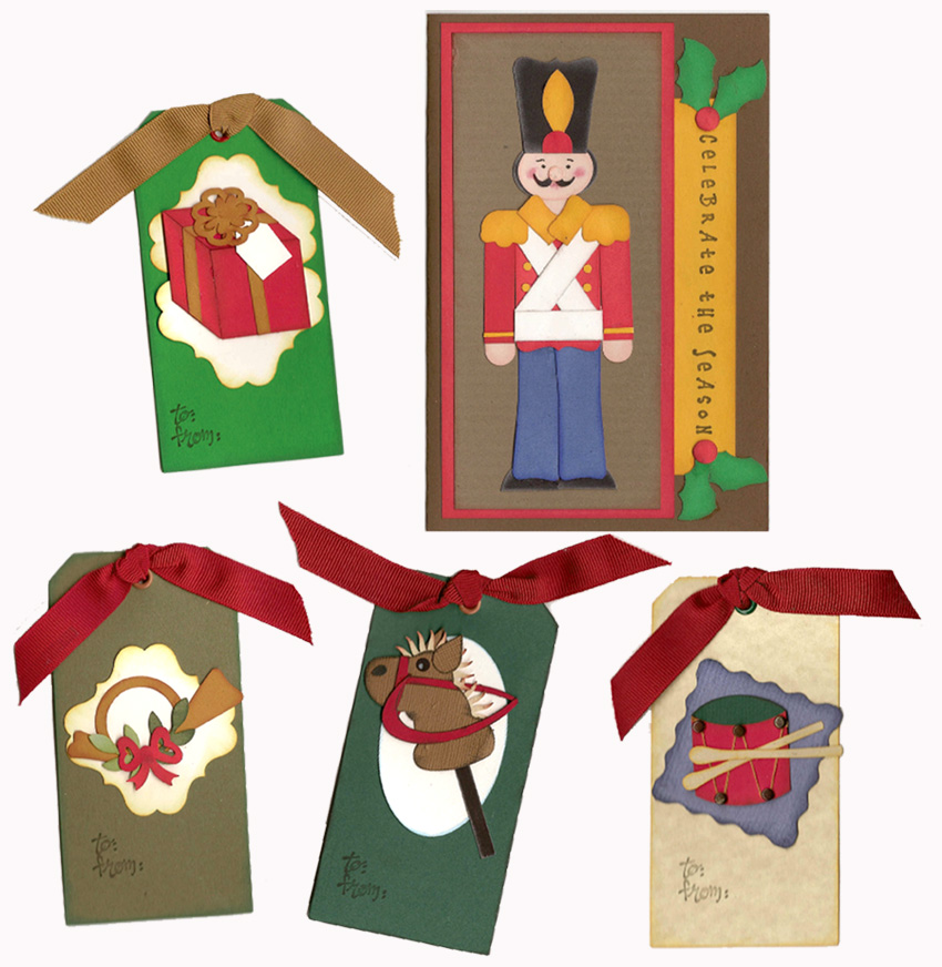 Alex's Creative Corner: Christmas punch art card and tags 3