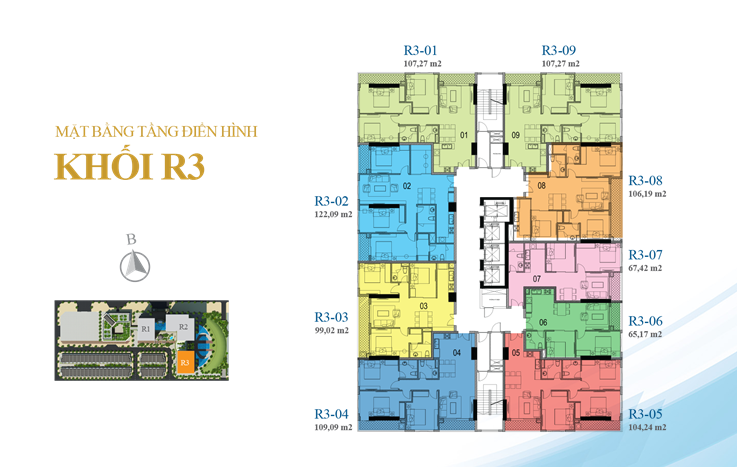 Mặt bằng thiết kế căn hộ chung cư Sunshine Riverside Tây Hồ
