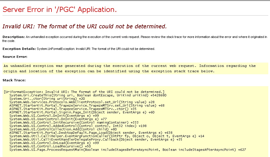 Aspnet Head Scratchers Invalid Uri The Format Of The Uri Could Not Be Determined