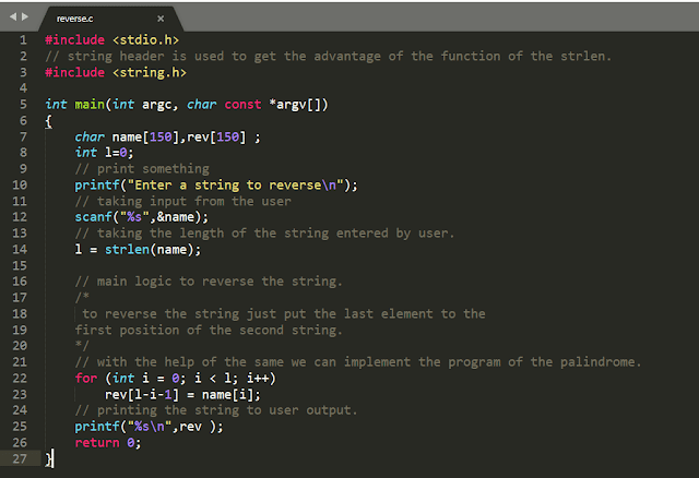C C Program To Reverse A String C C Program To Reverse A String