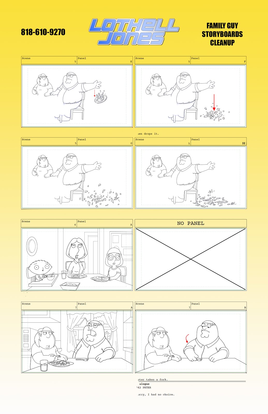 The Art of Lothell Jones: STORYBOARDS: Family Guy