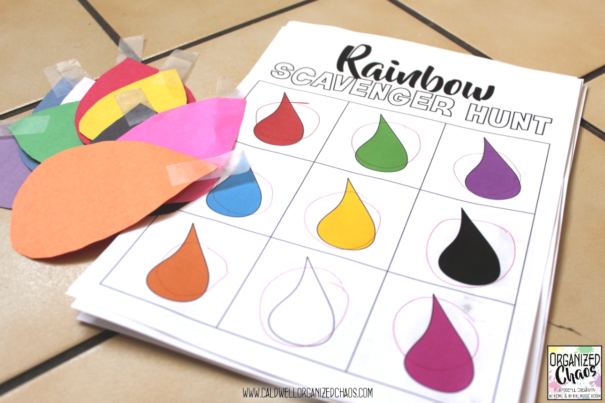 DIY Family Game: Rainbow Scavenger Hunt | Organized Chaos