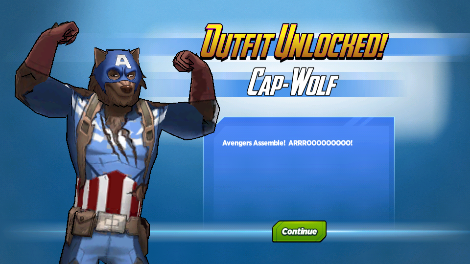 MARVEL AVENGERS ACADEMY: Halloween Special Event Character Outfit: Cap-Wolf