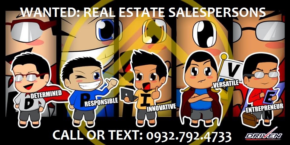 Properties For Sale in the Philippines: WANTED: REAL ESTATE AGENTS AND ...