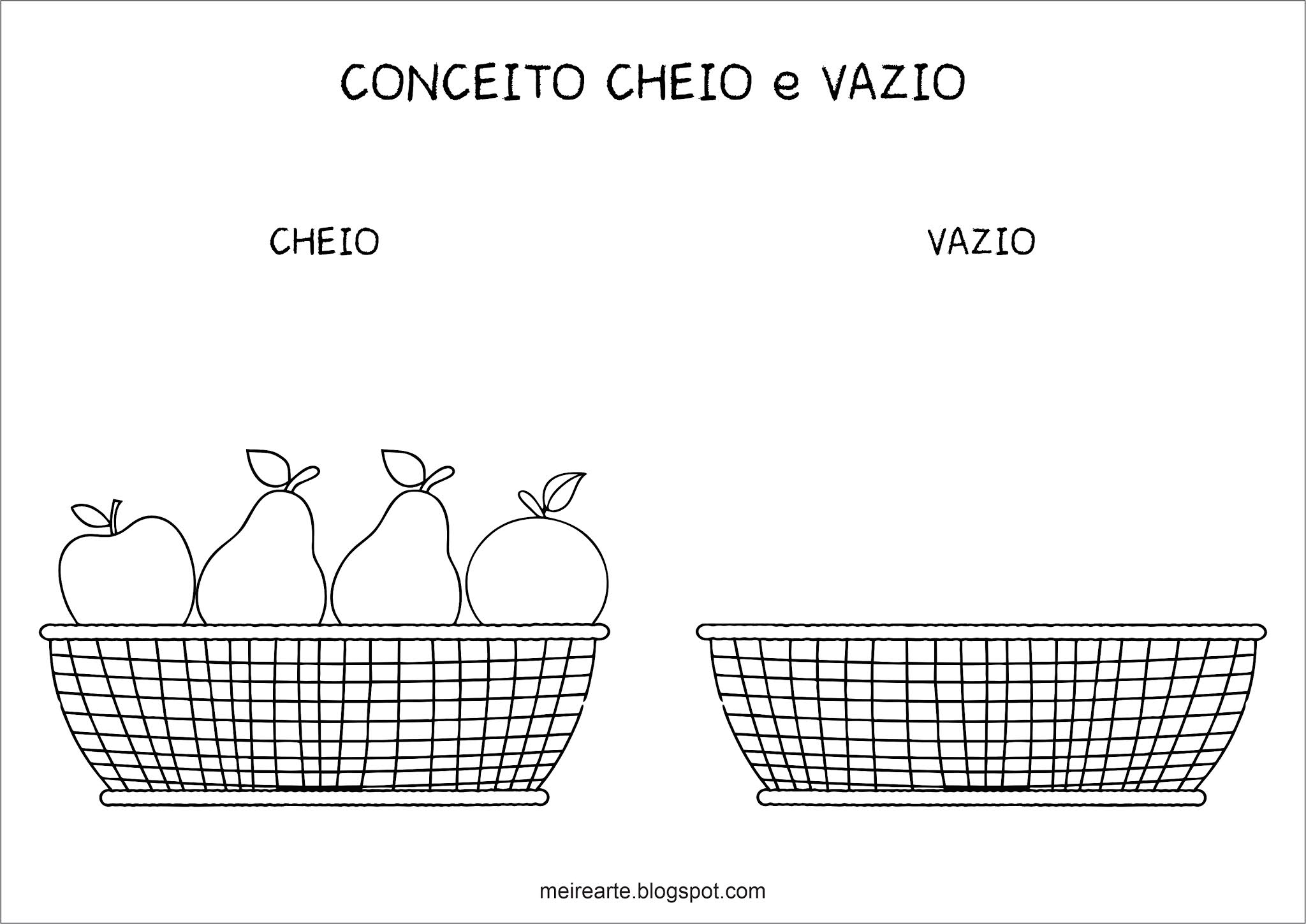 Cheio E Vazio Educação Infantil - LIBRAIN