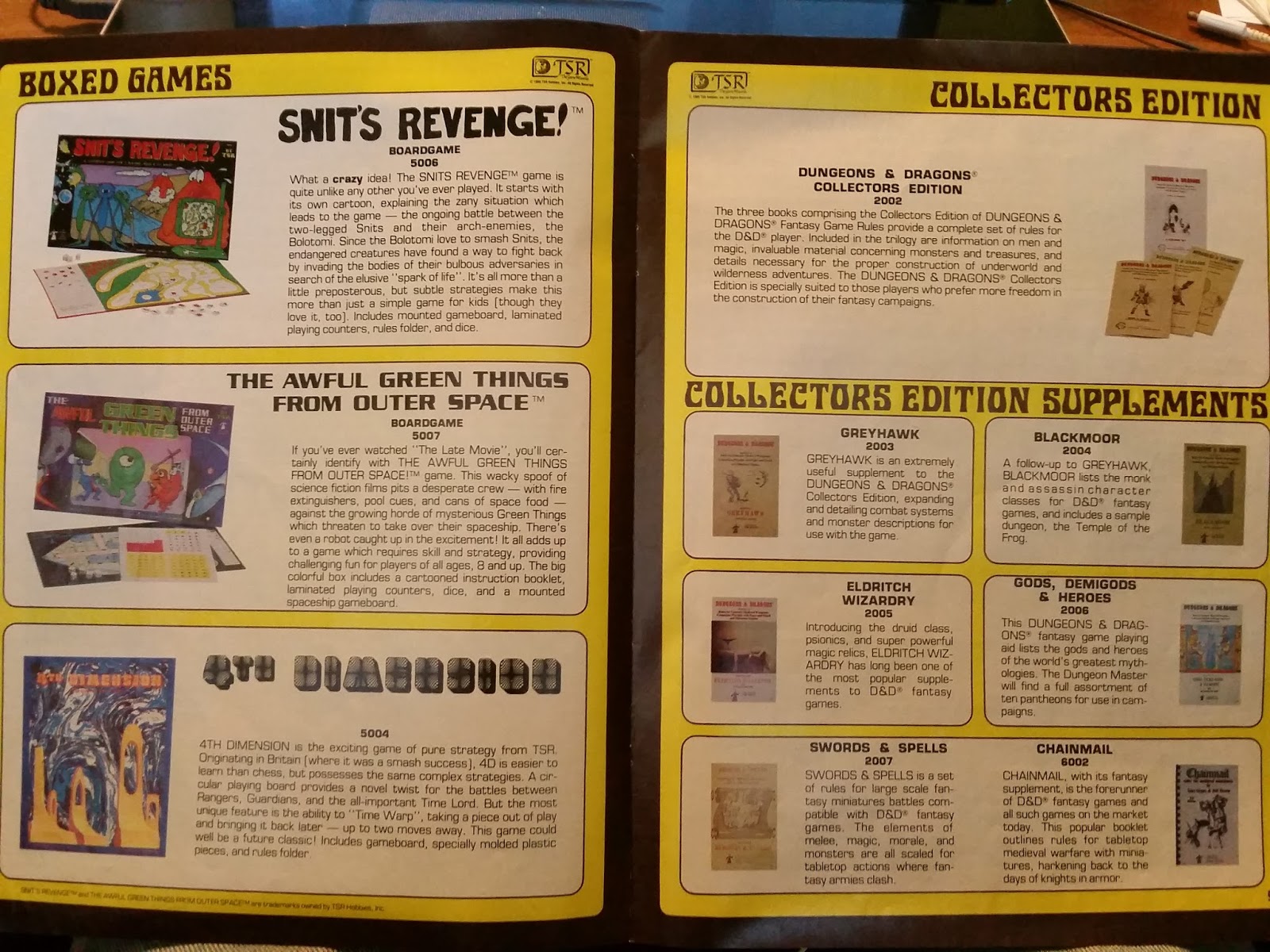 Greyhawkery: 1981 TSR Hobbies Catalogue