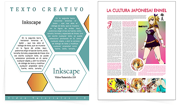 Marcos de textos Creativos en Inkscape | Vector Clipart