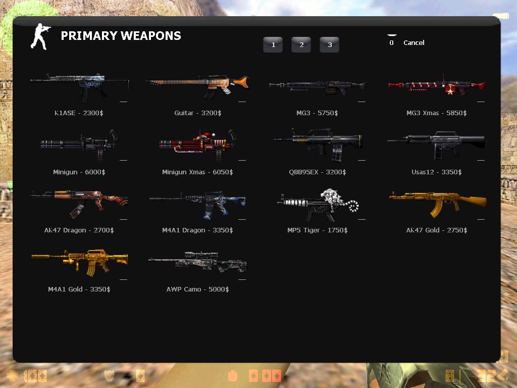 CS Xtreme V6 unlock all weapons: full weapon CS Xtreme V6