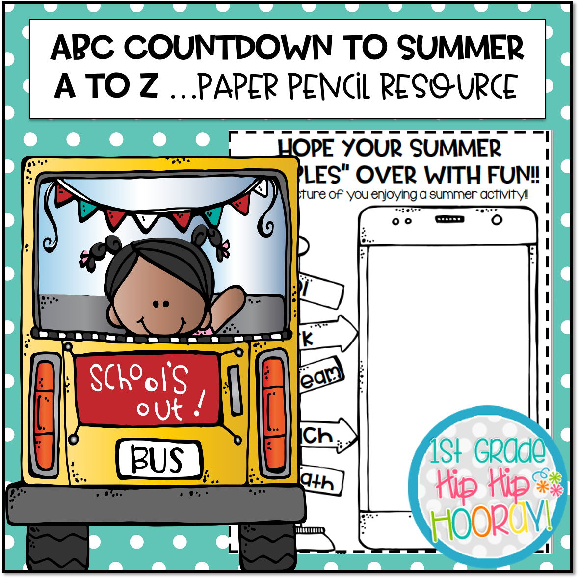 1st Grade Hip Hip Hooray!: Paper Pencil Resource Bundle for ABC ...