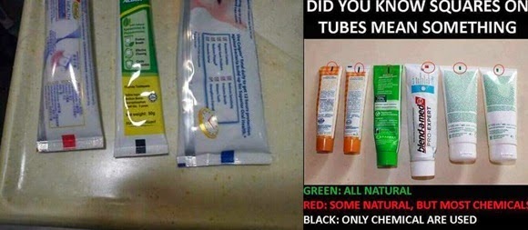 Color On Toothpaste Tubes Indicating Chemical Content Is A Hoax ...