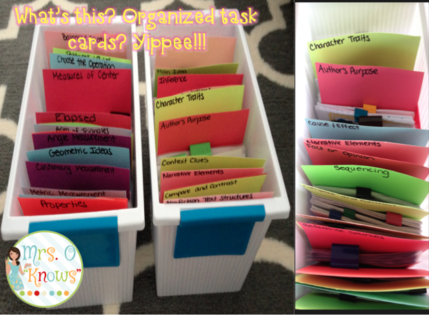 Summer Task Card Organization Mission…Complete! - Mrs. O Knows