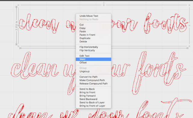 Quick Trick to Make Script and Brush Fonts More Silhouette Cut Friendly ...
