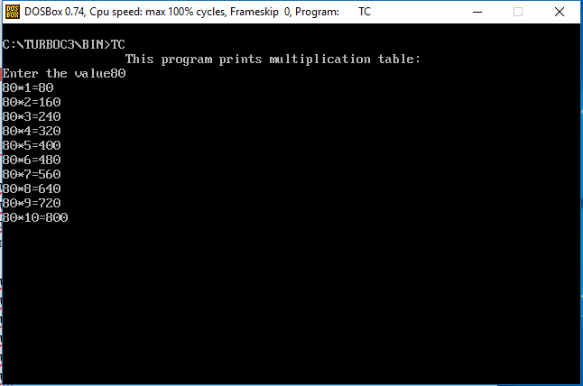 Simple Multiplication table in C++ - CarrierZone