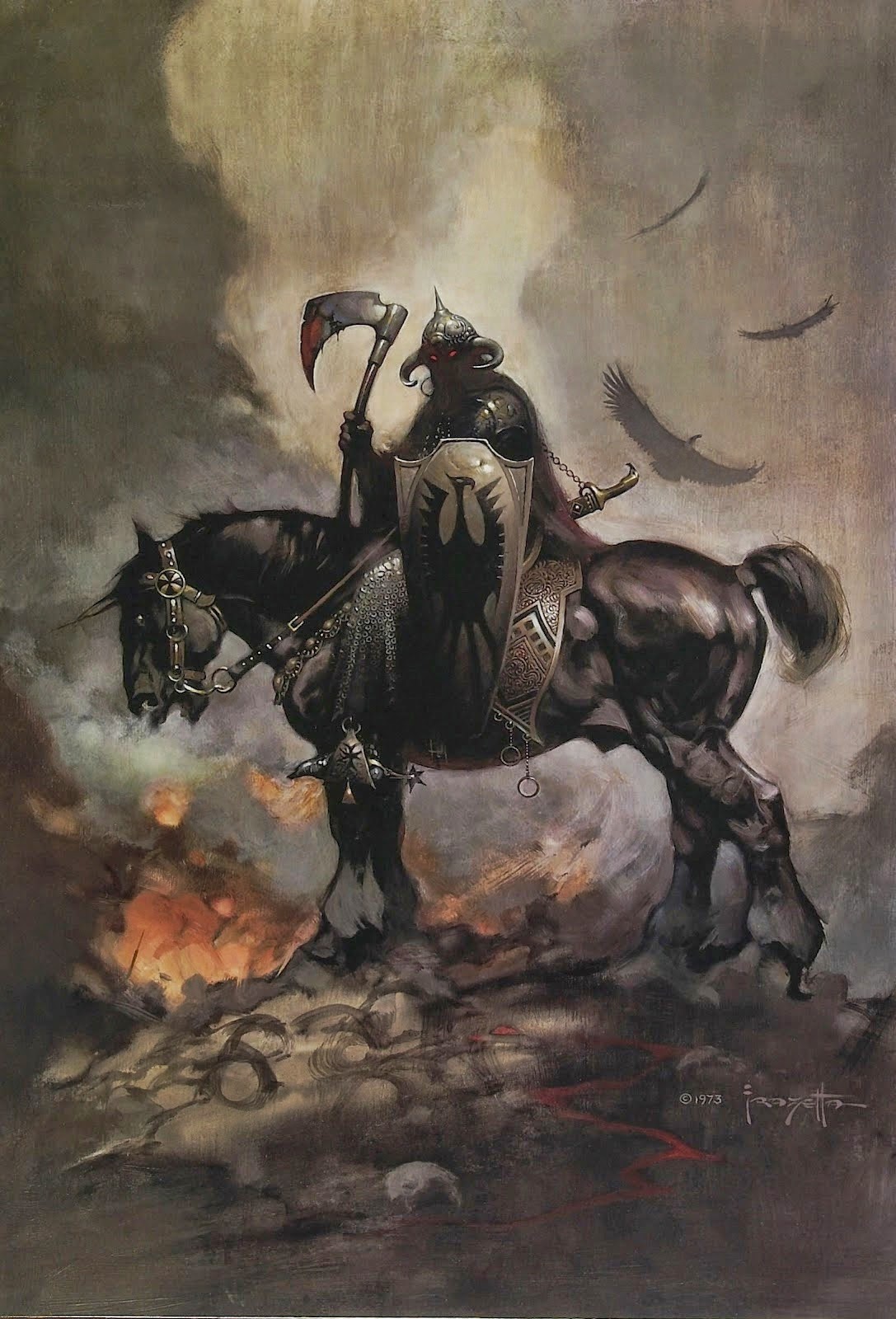 Cap'n's Comics: To Sum Up: Flashing Swords by Frank Frazetta