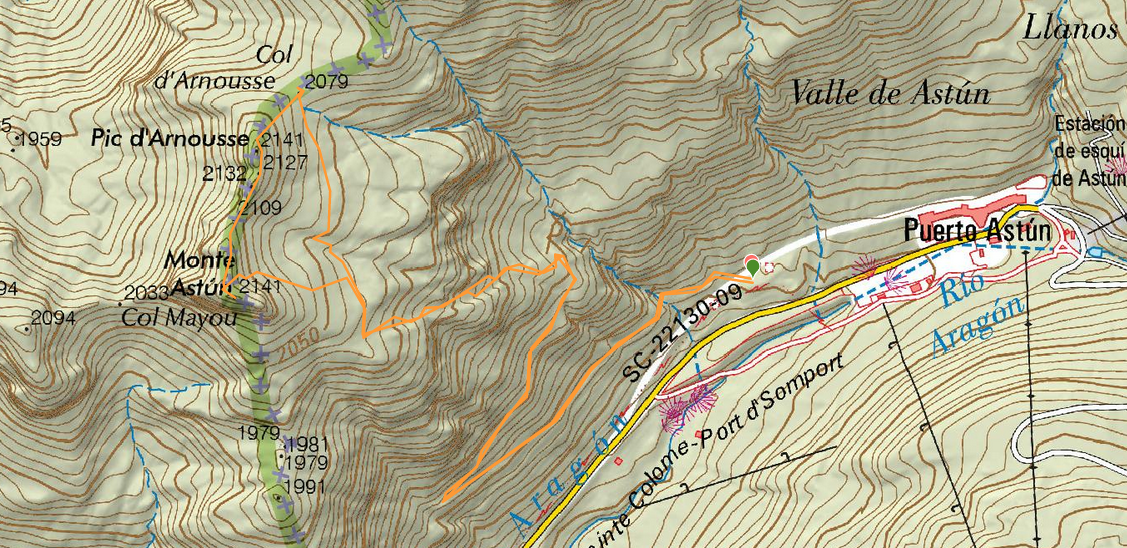 MONTAÑAS DE AYER Y DE HOY: ASTÚN - Pic d´Arnousse 2.141m