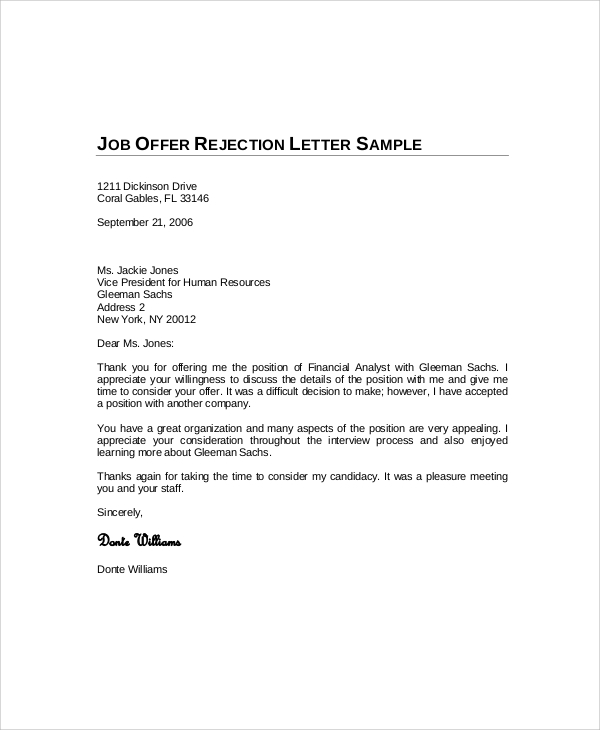 Job Offer Decline Letter Template Resume Letter job-offer-decline-letter-template-resume-letter