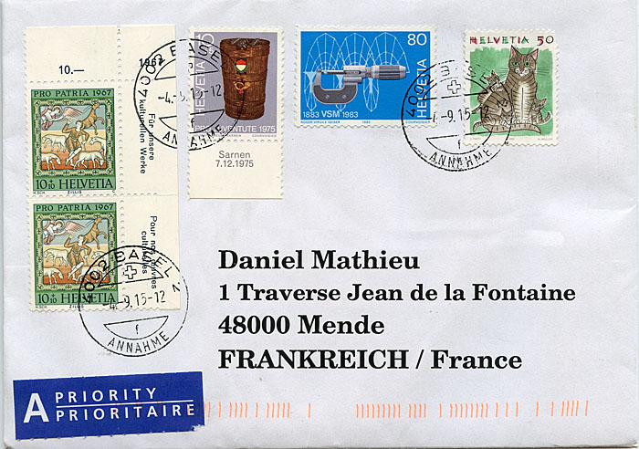 La Boîte aux Lettres du Monde: Lettre de Suisse