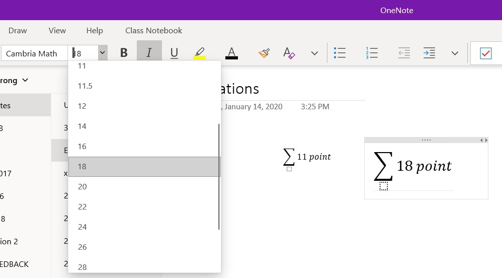 Equation Editor comes to OneNote (Win10)