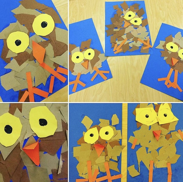 Art with Mr. Giannetto: Kindergarten - Torn Paper Owls
