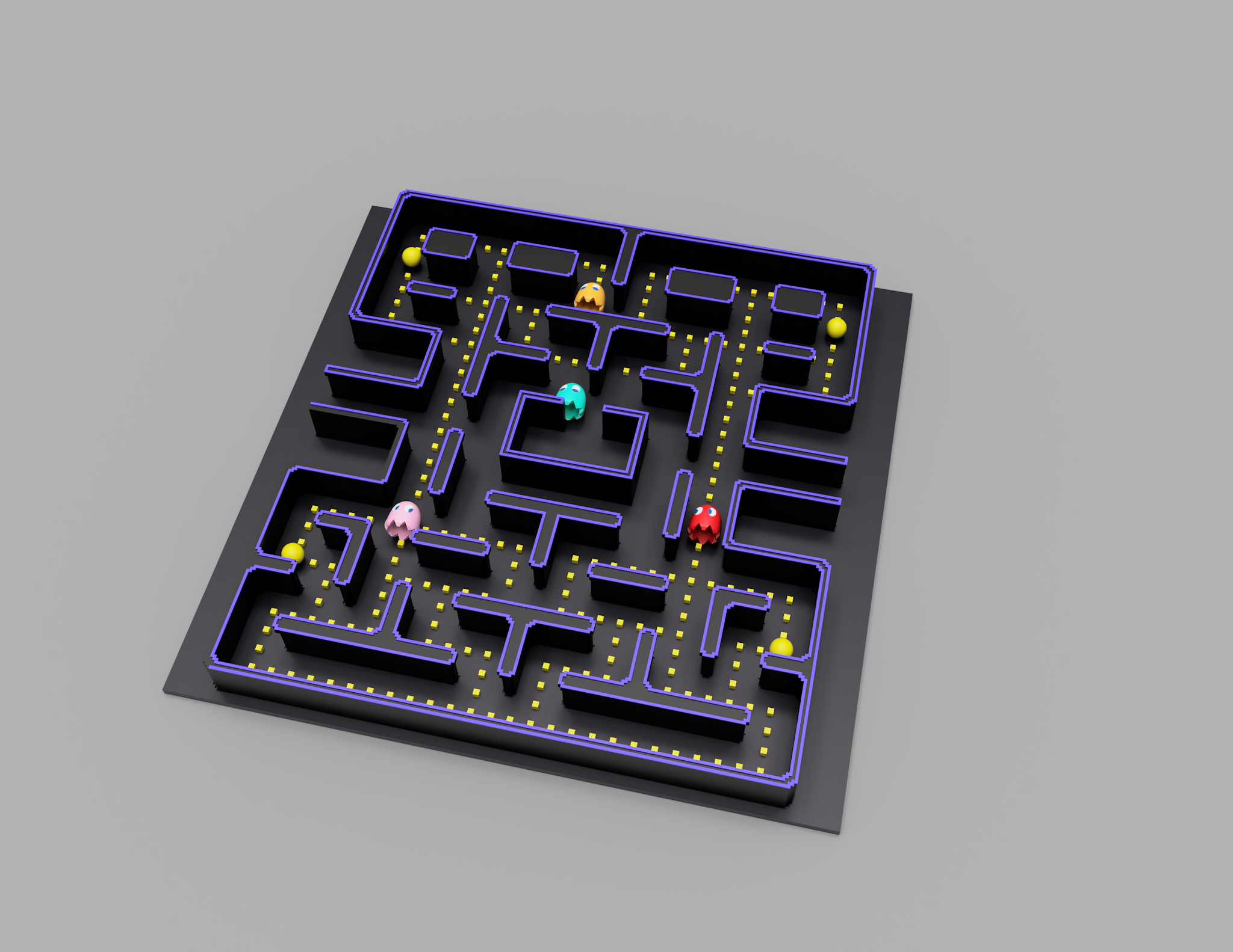 Pacman Board - 3D printed | The3Dprinting 3D print Dioramas, Models and ...