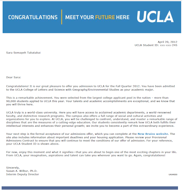 Chillin' with {SanFran}Sara: Did I Mentioned I Got Into UCLA?
