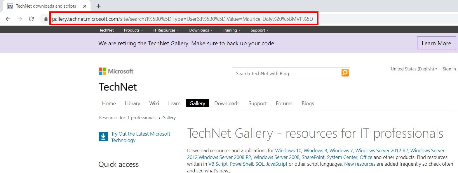 Backup all your TechNet Gallery contributions with PowerShell | Syst & Deploy