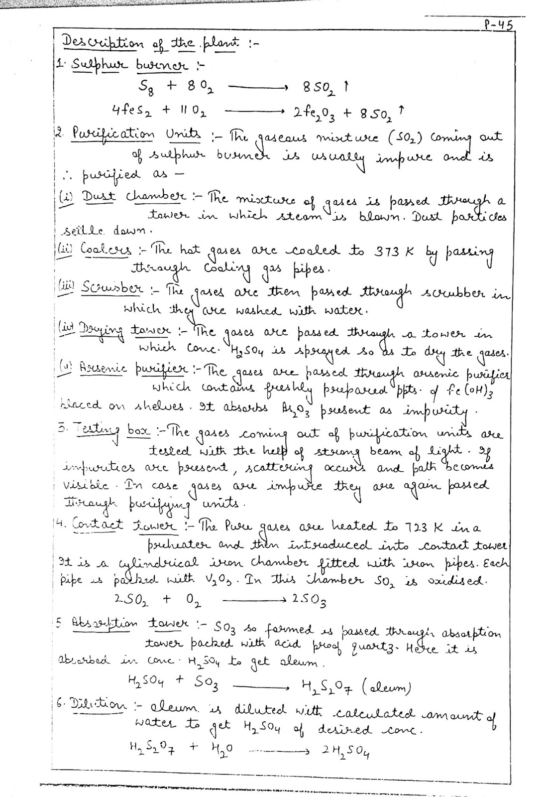 P block elements handwritten notes for class 12th chemistry|| cbse ...