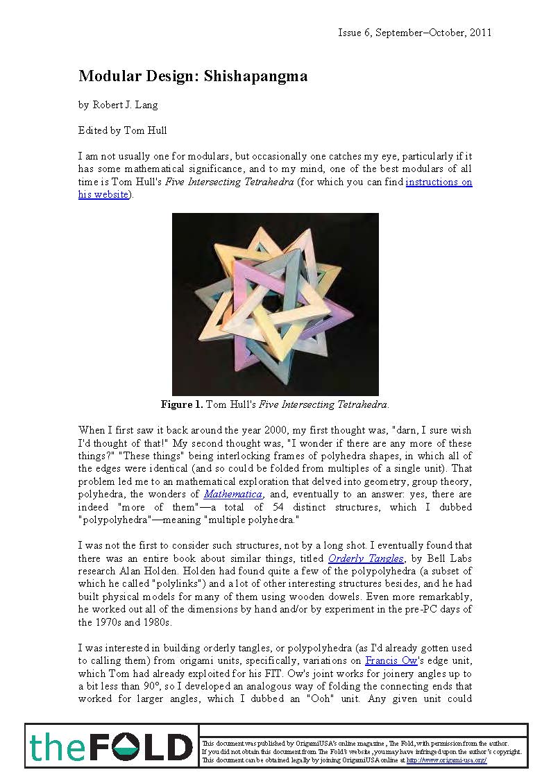 Origami The Fold Magazine 6 - Ruby Book Origami