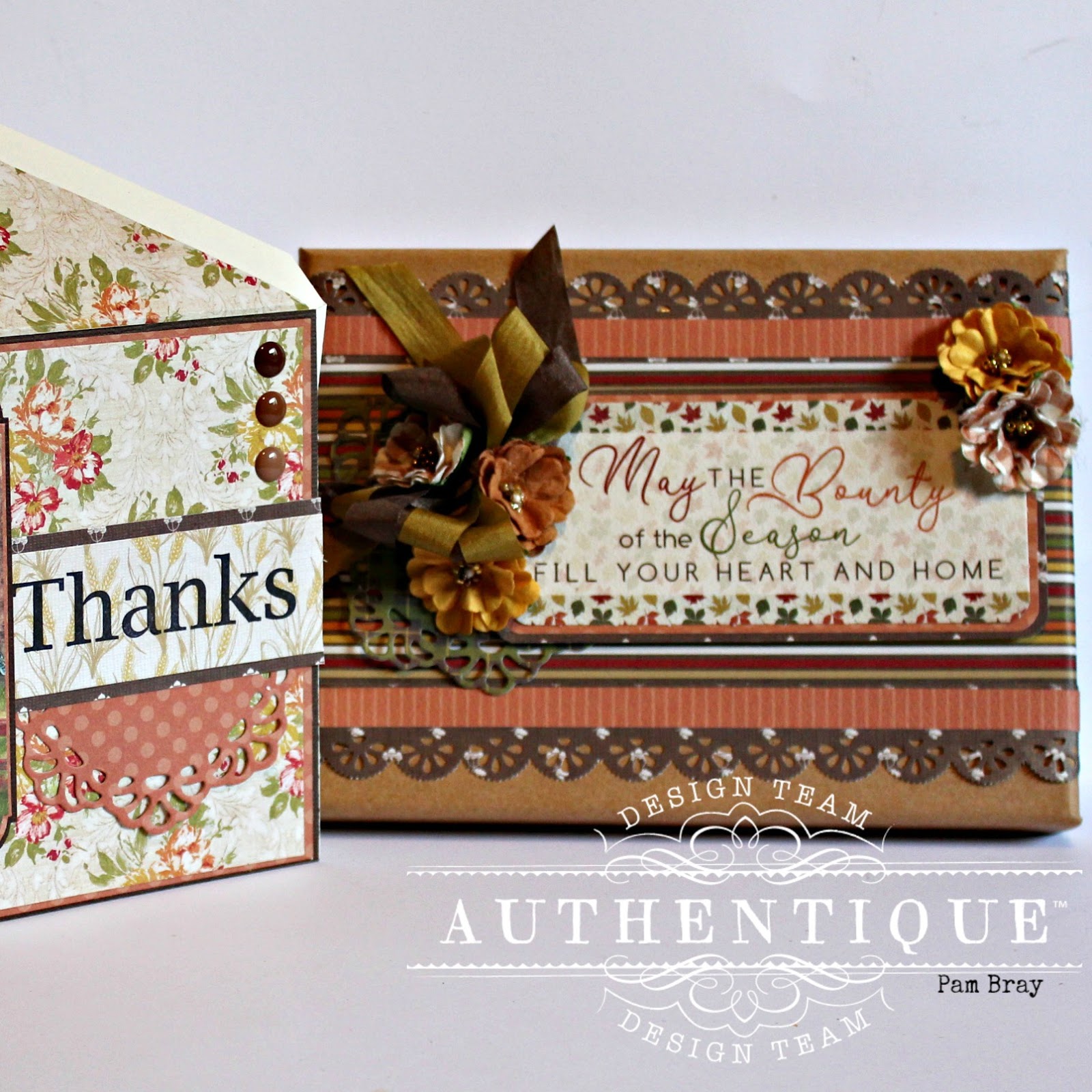 Pam Bray Designs: A Girl with Flair: Thanks Card Set with Matching Box ...