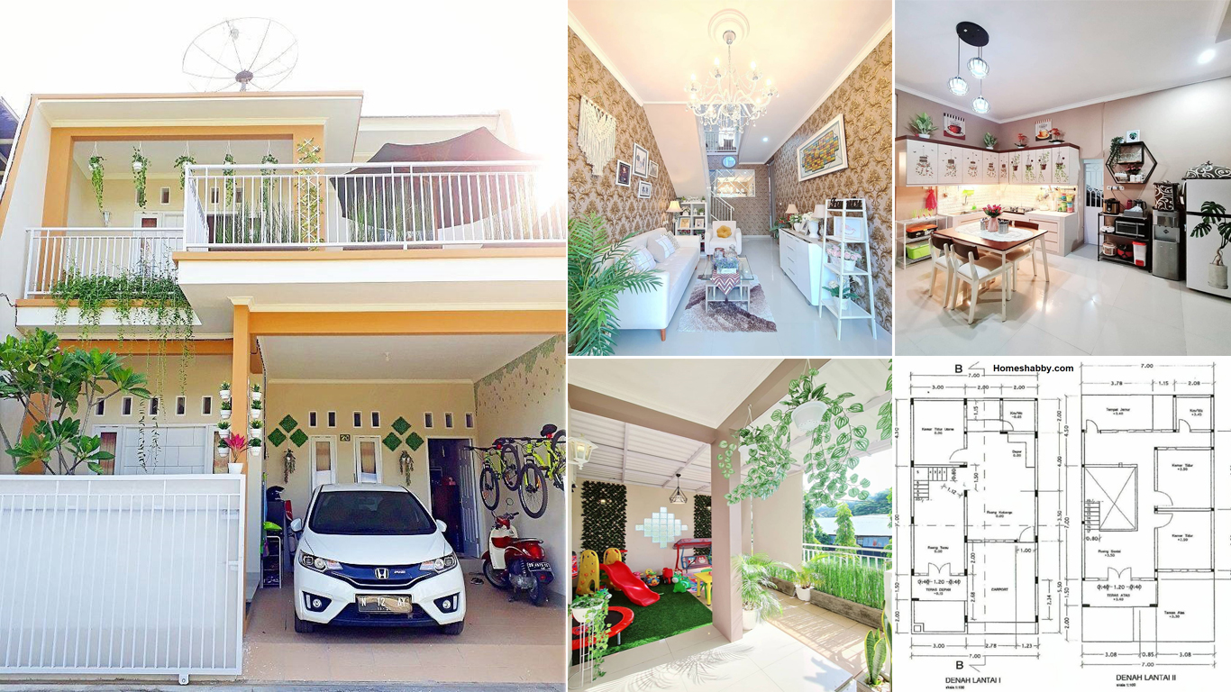 Desain Rumah 2 Lantai Ukuran 7x15 M, Balkon Multifungsi Jadi Andalan ...