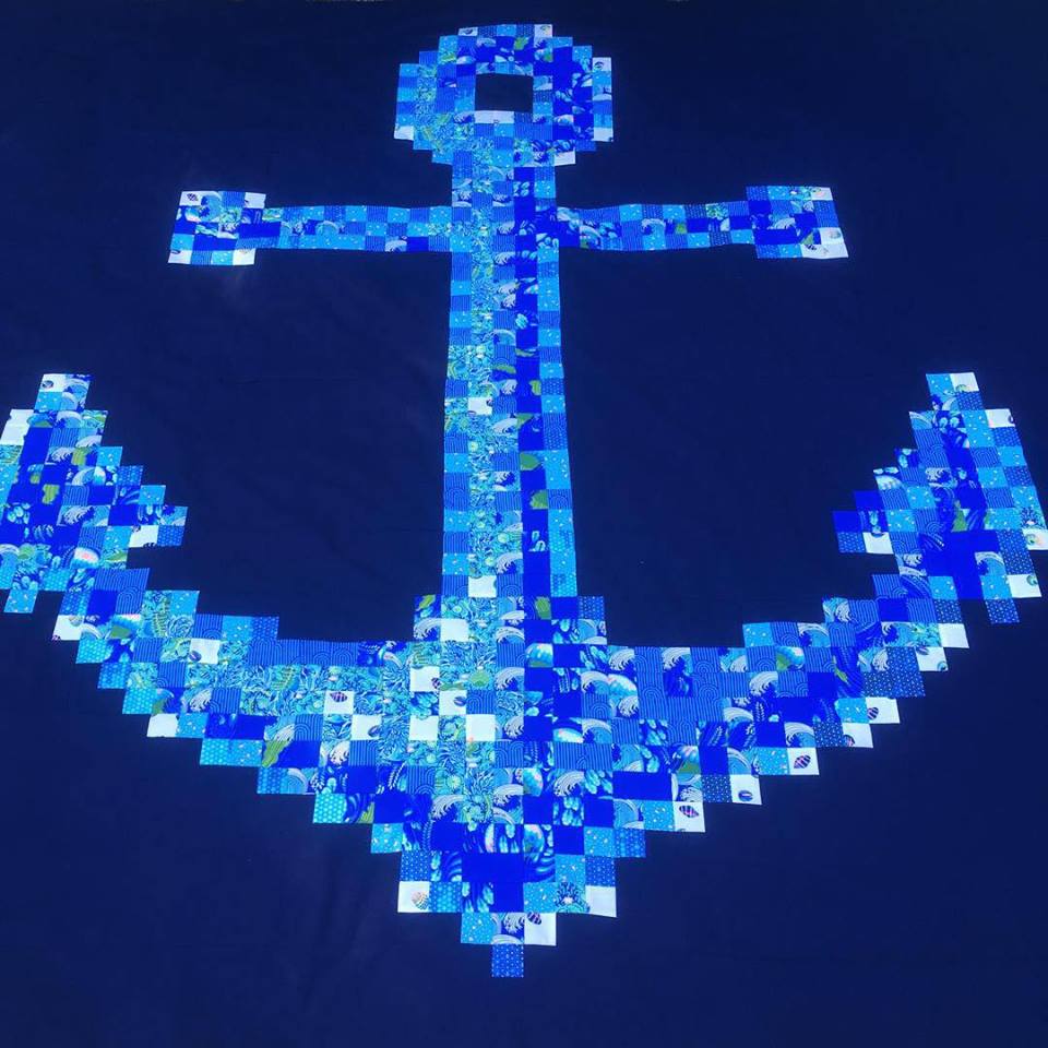 gemini stitches: Tula Pink Anchors Aweigh "Zuma" quilt