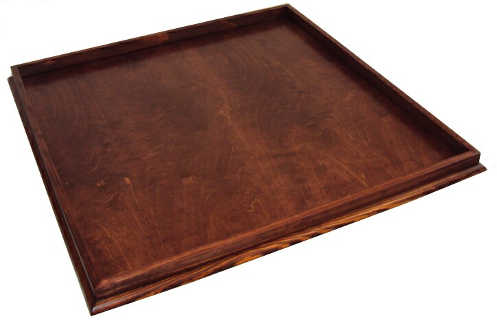 Good Stuff Handmade: 24" x 44" Red Mahogany Bevel Edge Ottoman Tray