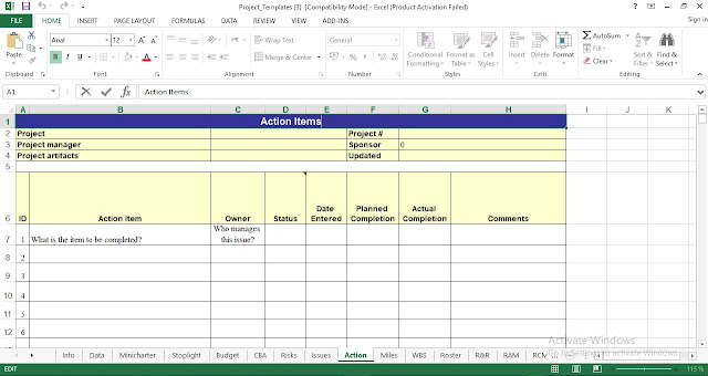Project Management Template Excel