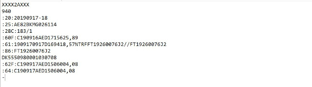 HSRoracentre: MT940 bank statement file format