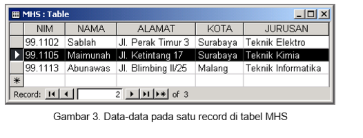 Pengenalan File tabel record dan field - Our Akuntansi